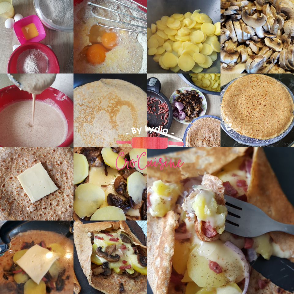Crêpes salées façon raclette - Cuisine et Gourmandises
