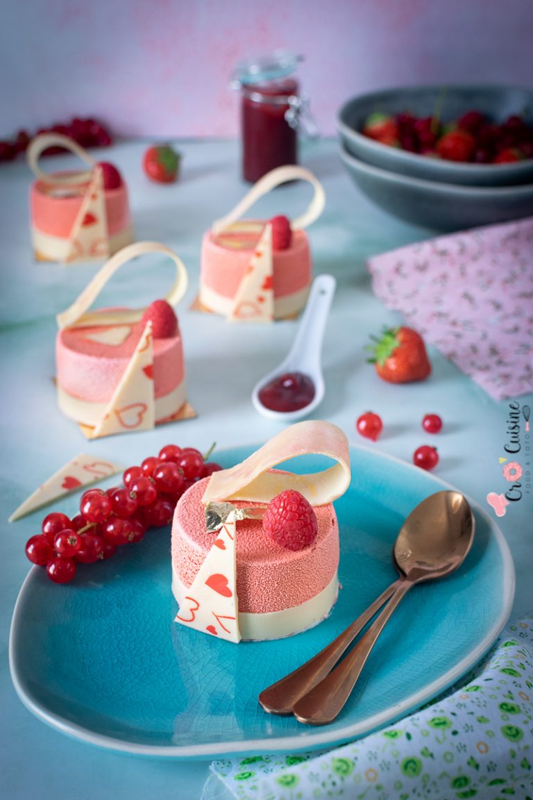 Entremets fruits rouges, chocolat blanc - Cuisine et Gourmandises