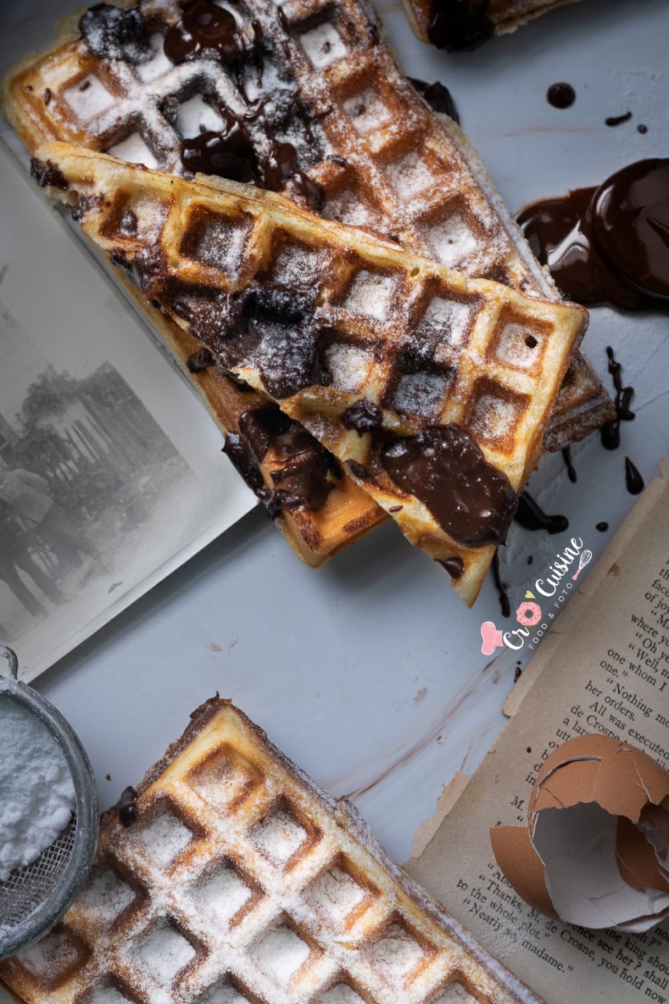 Gaufres vanilles rapides & sauce chocolat express - Cuisine et Gourmandises